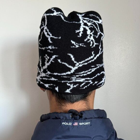 Accessories | Y2k 200s Grunge Black Punk Lightning Bolt Thunder Crew ...